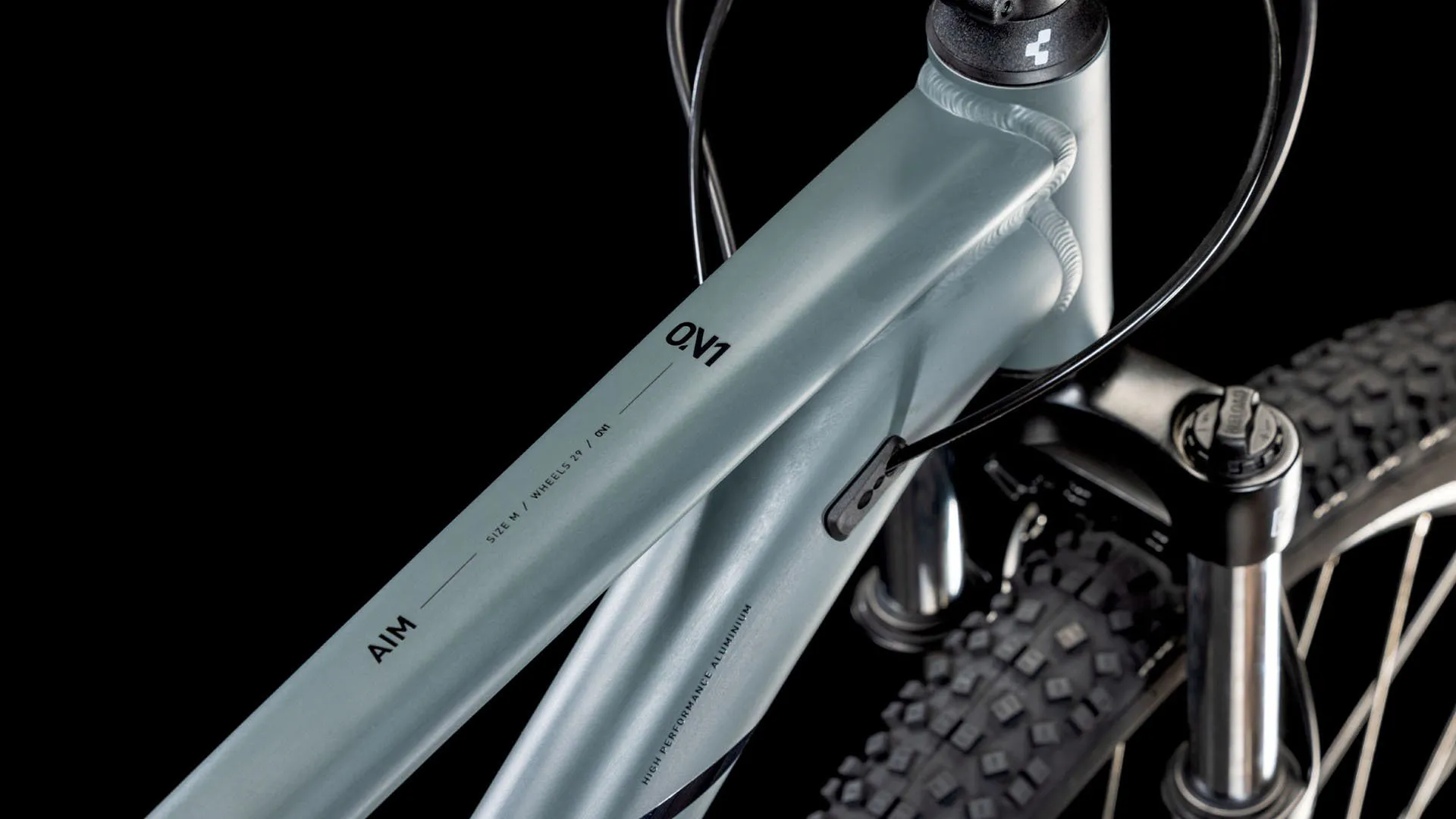 Cube Aim One Hardtail Mountain Bike 2025 Foggy Black