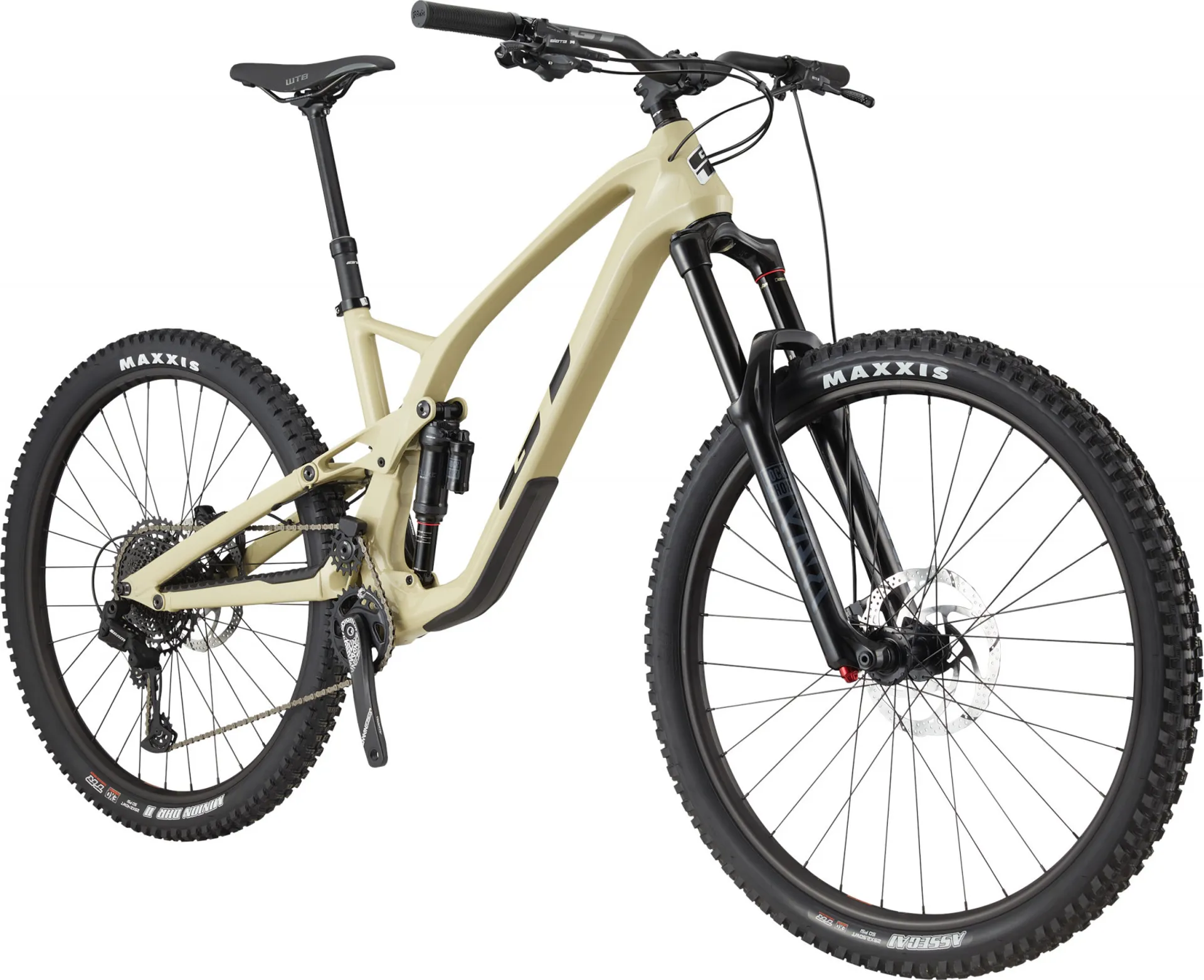 GT Force Carbon Elite Full Suspension Mountain Bike Tan