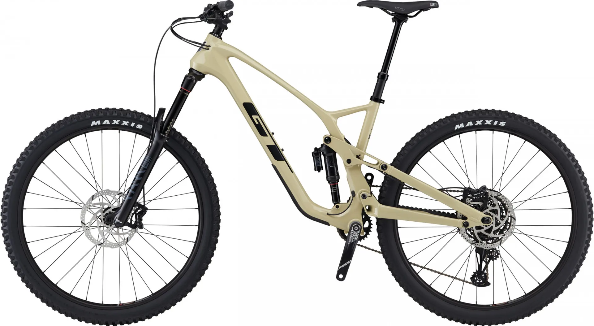 GT Force Carbon Elite Full Suspension Mountain Bike Tan